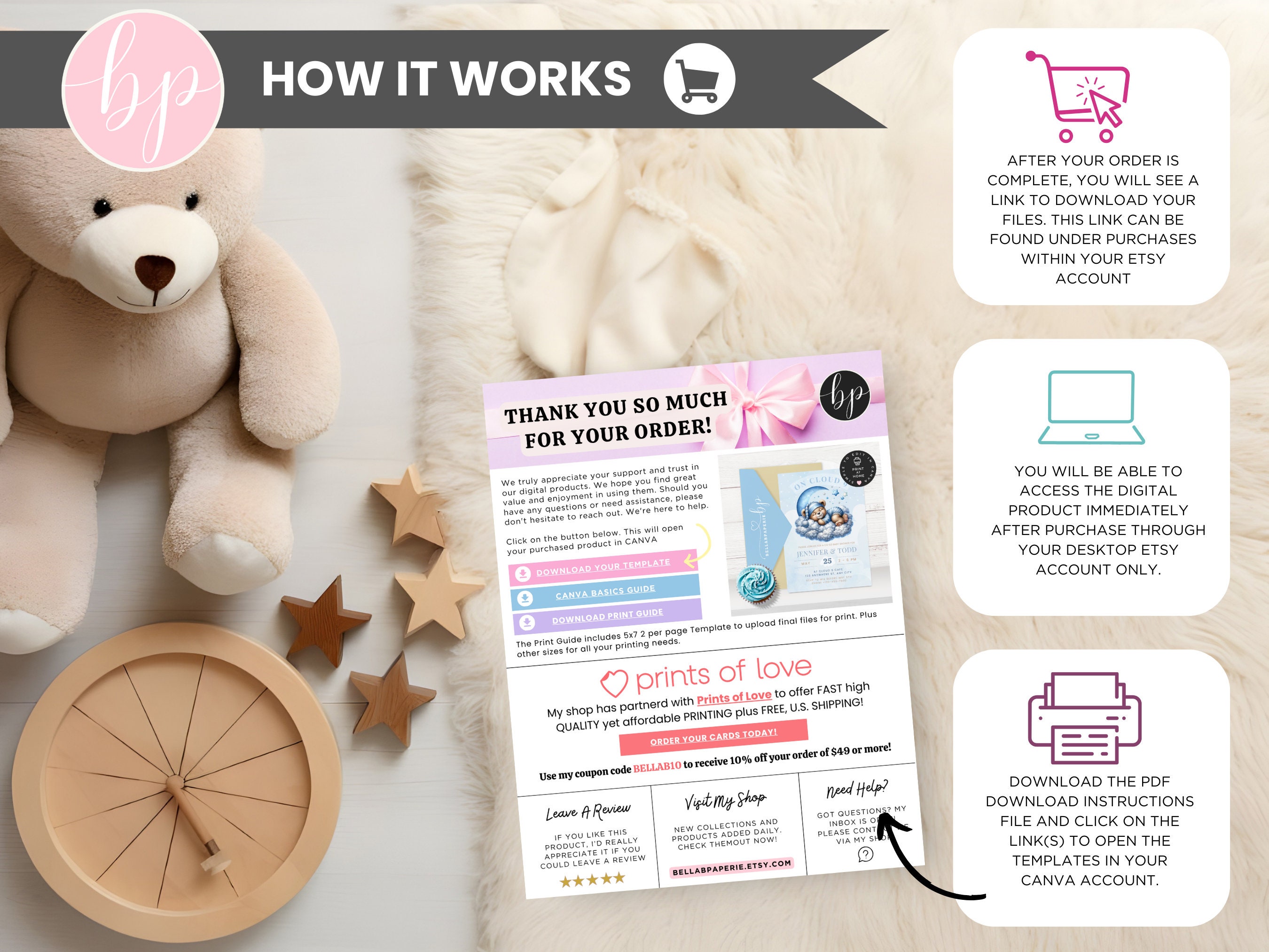 On Cloud 9 Baby Shower Invitation, INSTANT DOWNLOAD, We're on Cloud ...