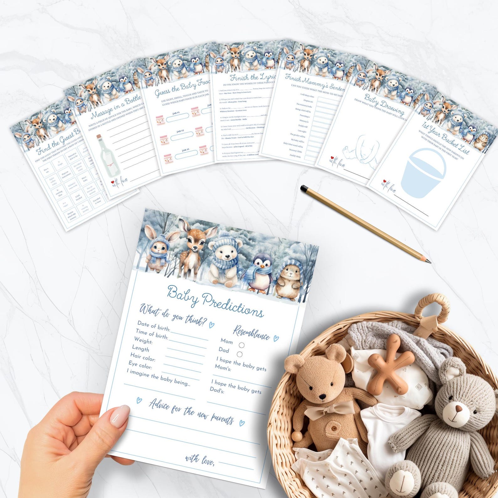 Snow in Love Baby Shower Games- Winter Wonderland Theme - Snowflake ...