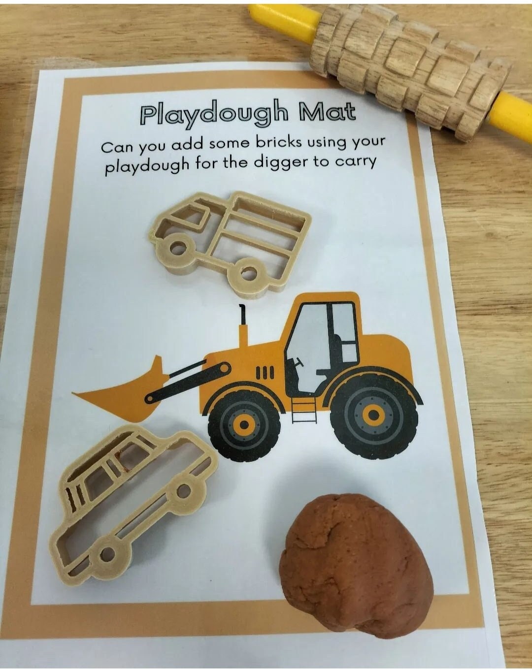 Construction Play Playdough Mats Worksheets - Etsy