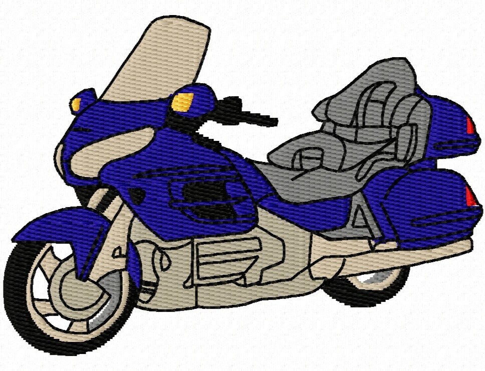 Goldwing GL1800 Motorbike Embroidery Design - Instant Download - Honda ...