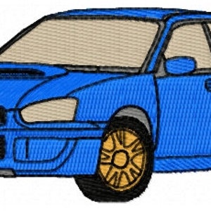 Subaru Impreza Car Embroidery Design - Instant Download - Etsy