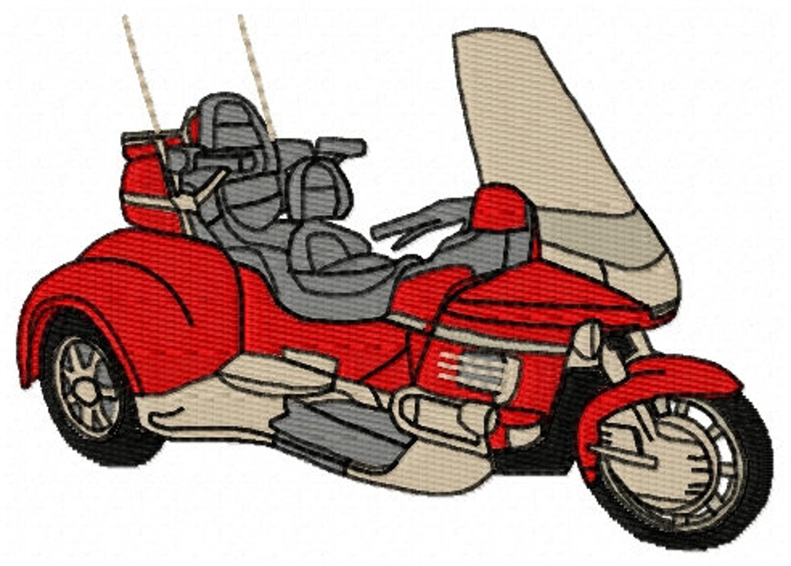 Goldwing GL1500 Trike Embroidery Design - Instant Download - Honda Gold ...