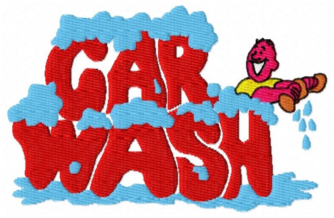 Car Wash Embroidery Design - Instant Download - Etsy