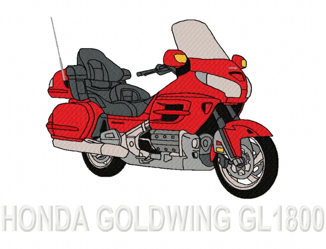Goldwing GL1800 Large Size Motorbike Embroidery Design - Instant ...