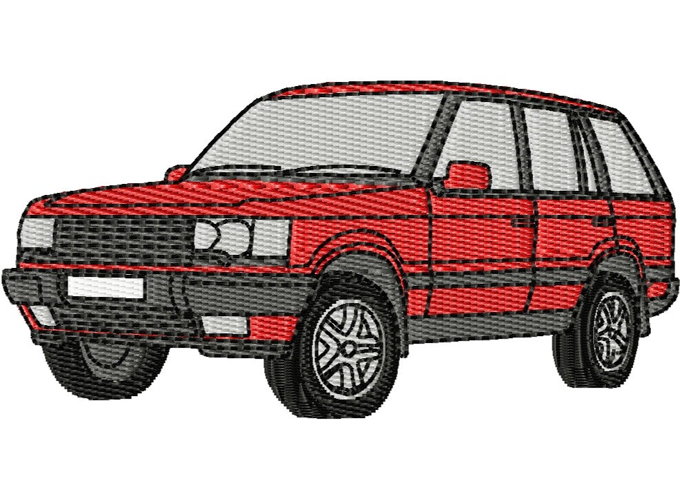 Range Rover P38 Classic 4x4 Car Embroidery Design - Instant Download ...
