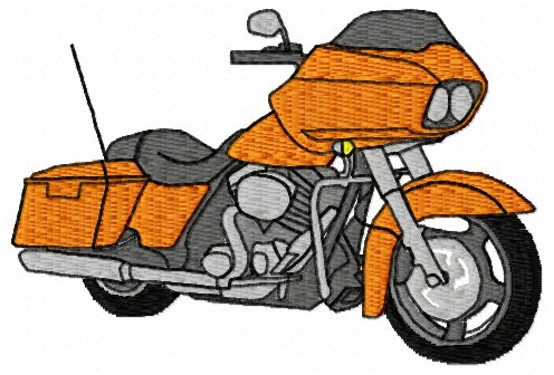 Harley Davidson Road Glide Motorbike Embroidery Design - Instant ...
