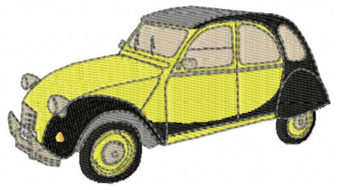 Citroen 2CV Charleston Car Embroidery Design - Instant Download ...