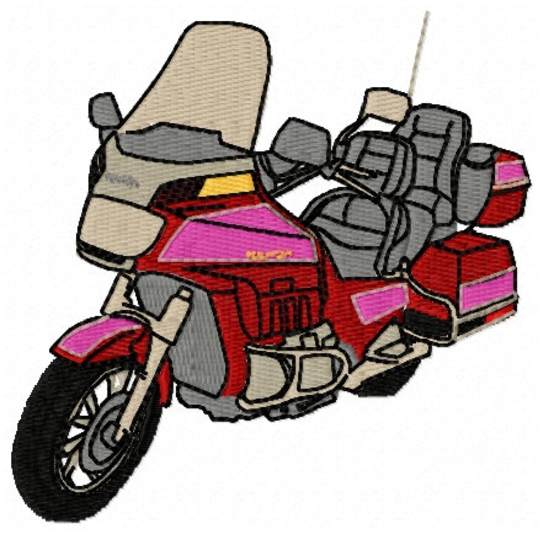 Honda GL1200 Goldwing Motorbike Embroidery Design - Instant Download ...
