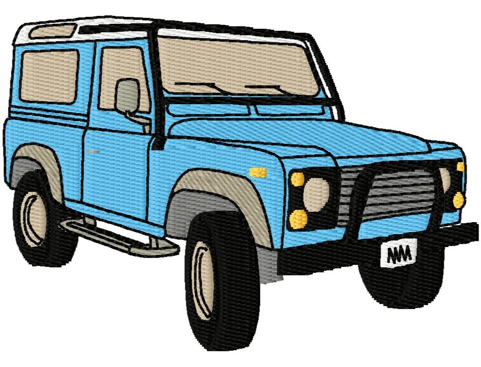 Land Rover Defender 90 With Roll Cage Embroidery Design - Etsy