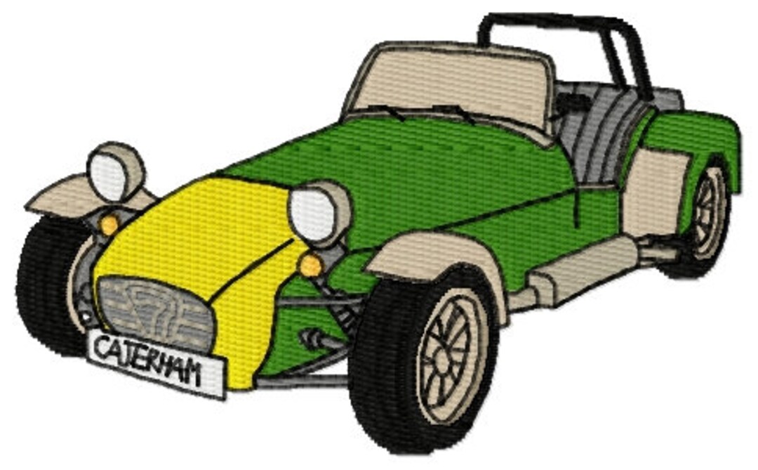Caterham Sports Car Embroidery Design - Instant Download - Classic Car ...