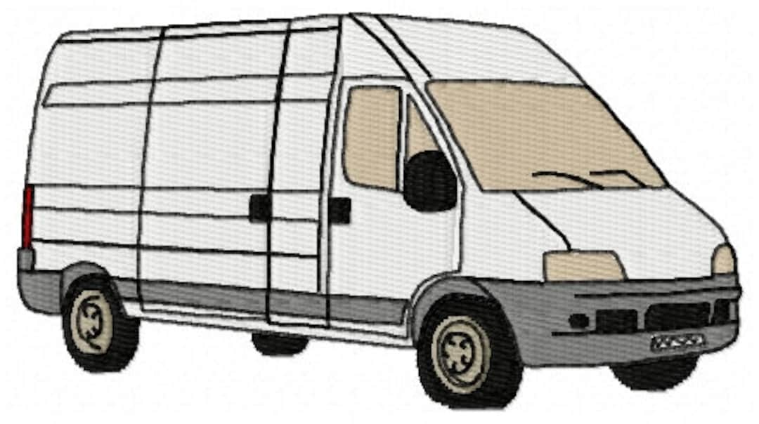 Courier Van Driver Embroidery Design - Instant Download - Van ...