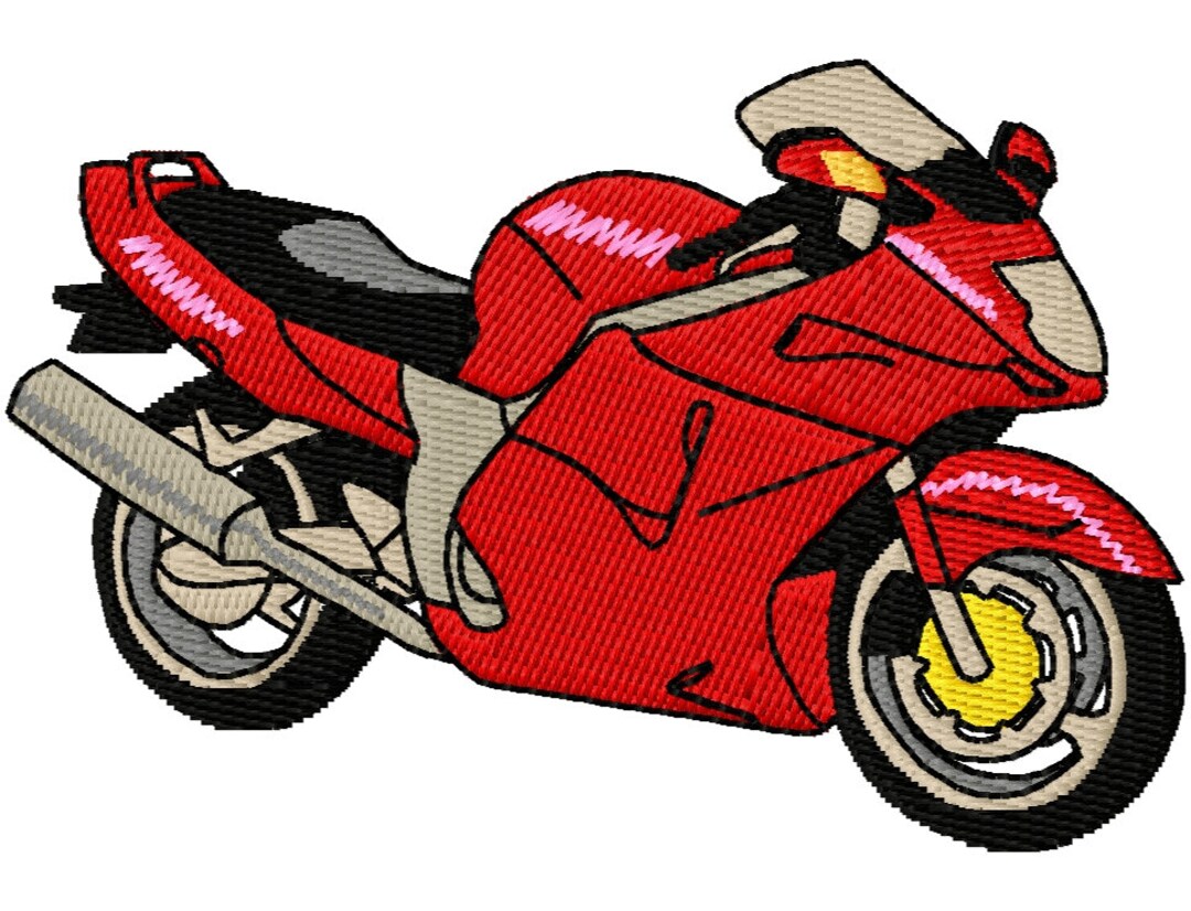 Honda CBR1100-XX Super Blackbird Motorbike Embroidery Design - Instant ...