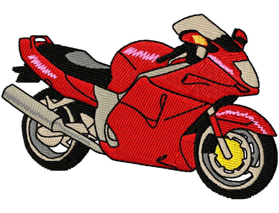 Honda CBR1100-XX Super Blackbird Motorbike Embroidery Design - Instant ...