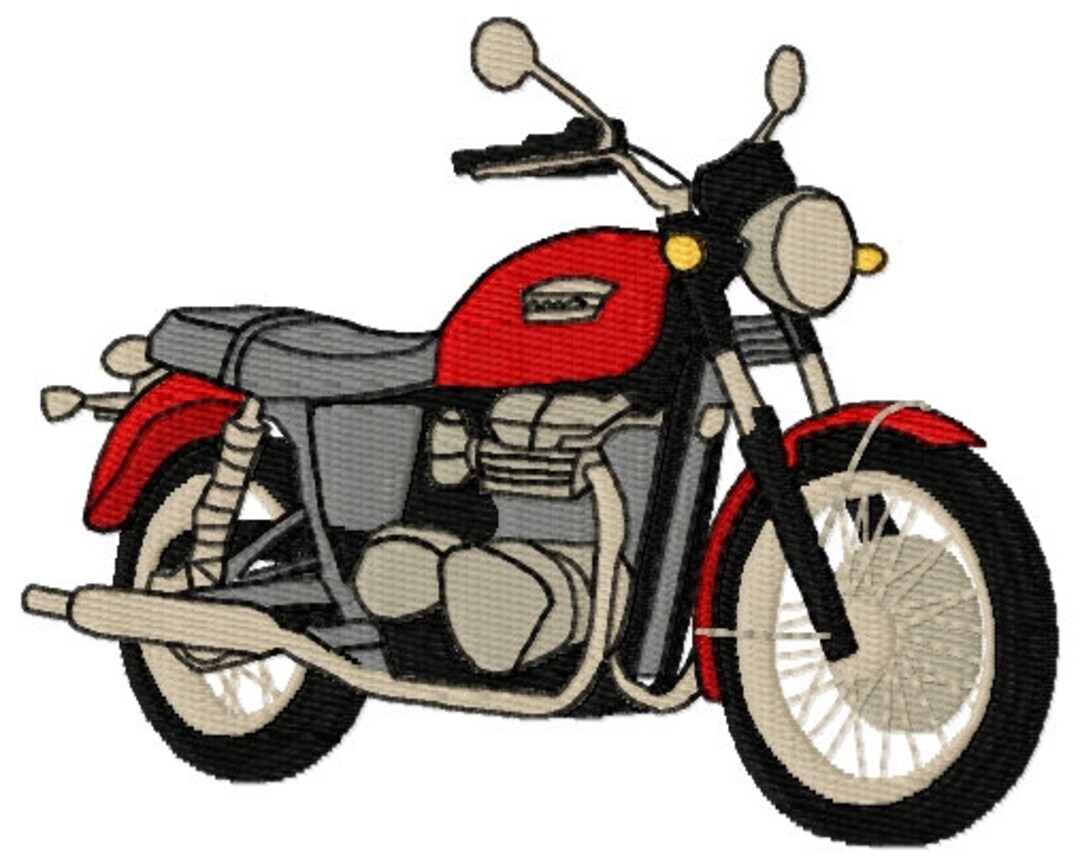 Triumph Bonneville Motorbike Embroidery Design - Instant Download ...