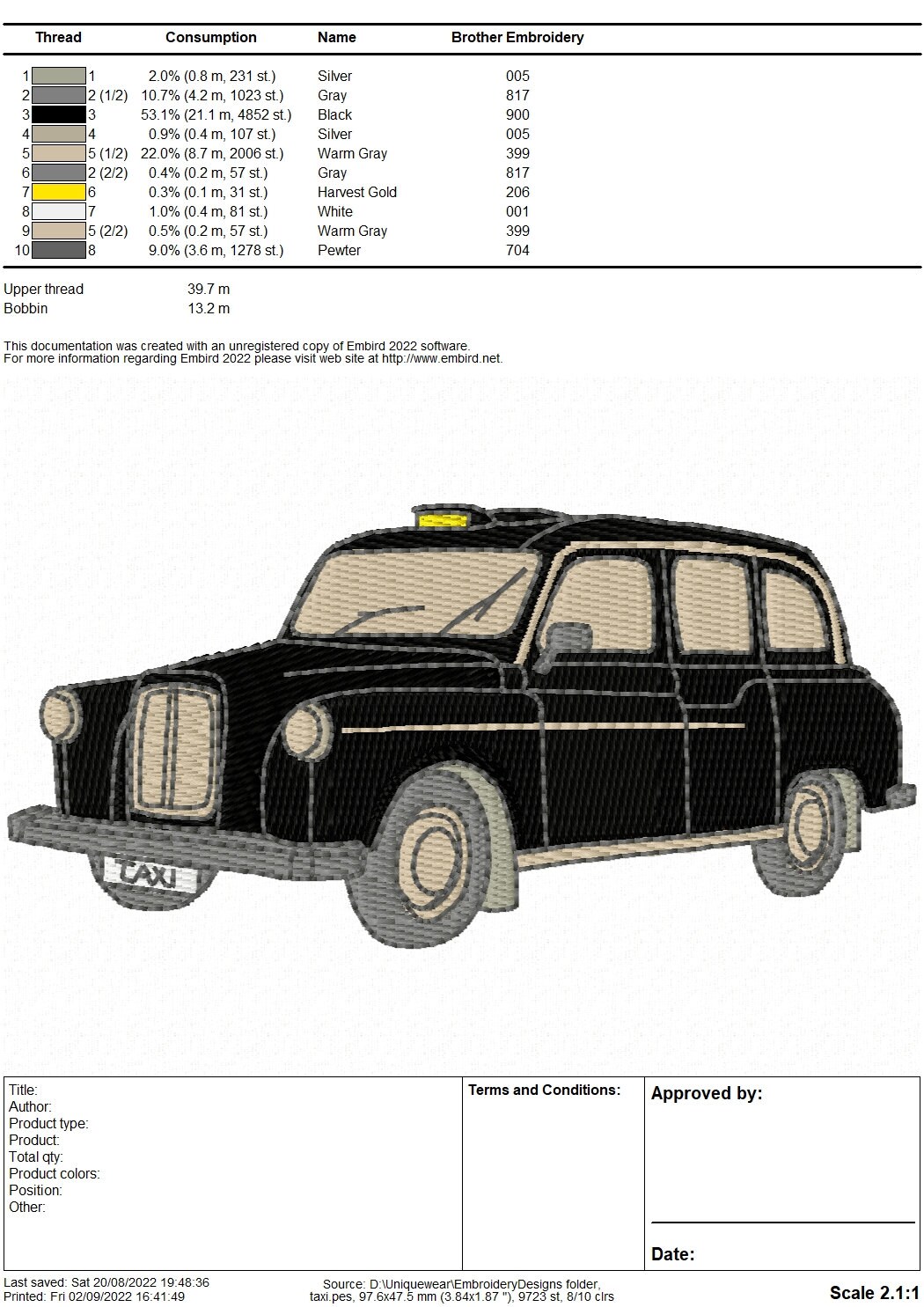 Black Taxi Cab Embroidery Design Instant Download Car - Etsy