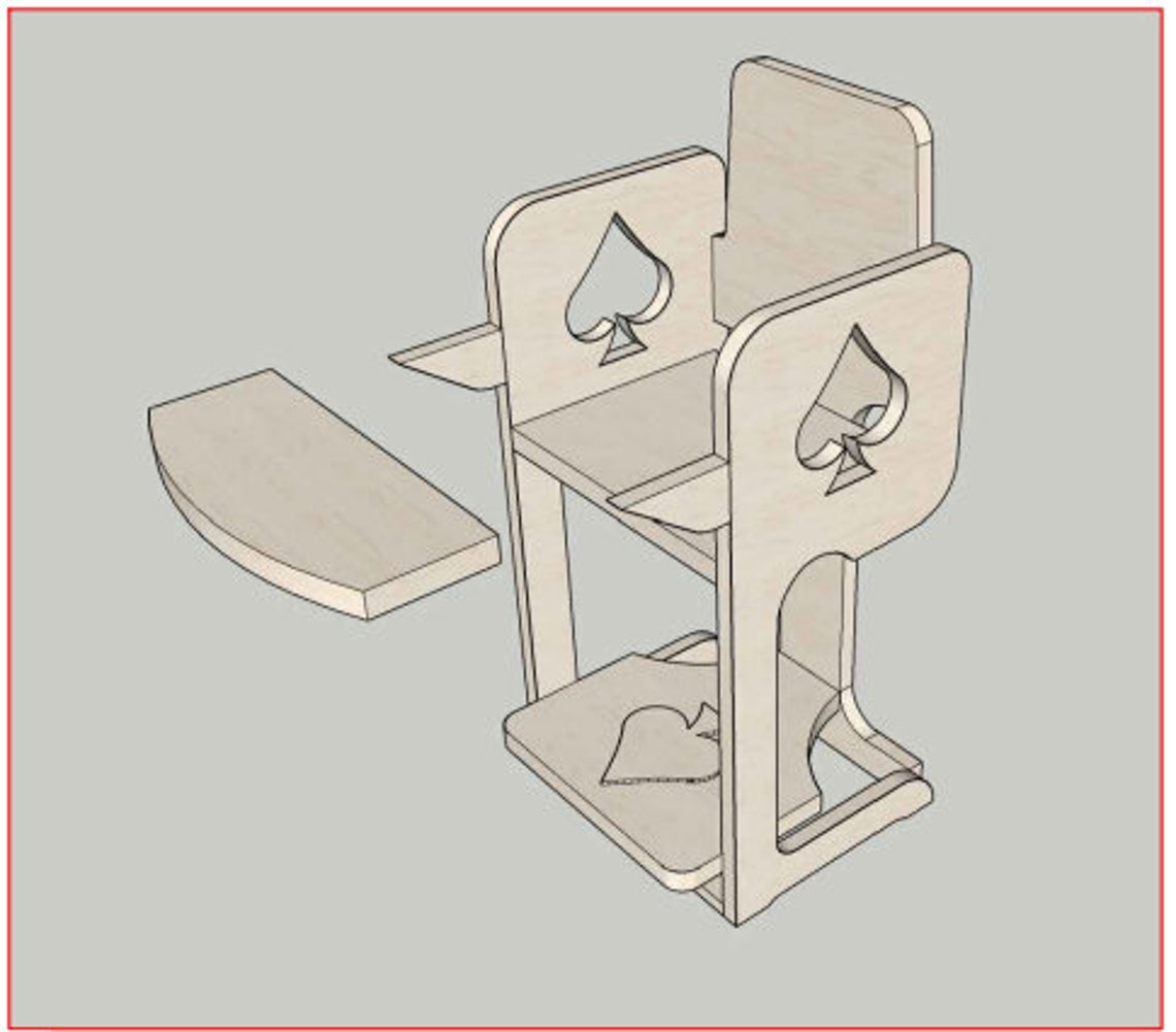 ABDL Highchair B Model Design for Your Carpenter in 2d Autocad - Etsy