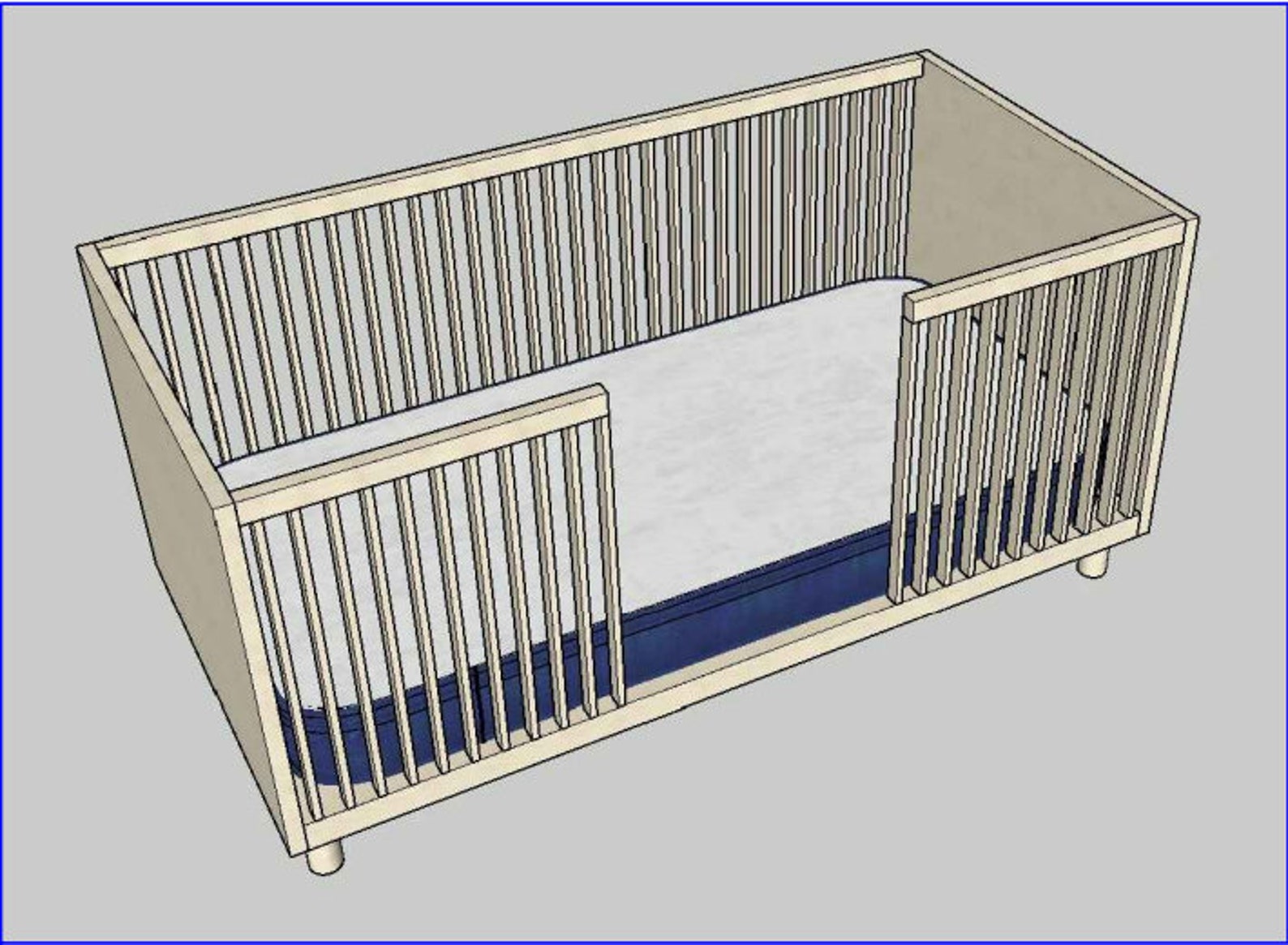 ABDL Crib Wood Working Plans for Your Carpenter in 2d Autocad - Etsy