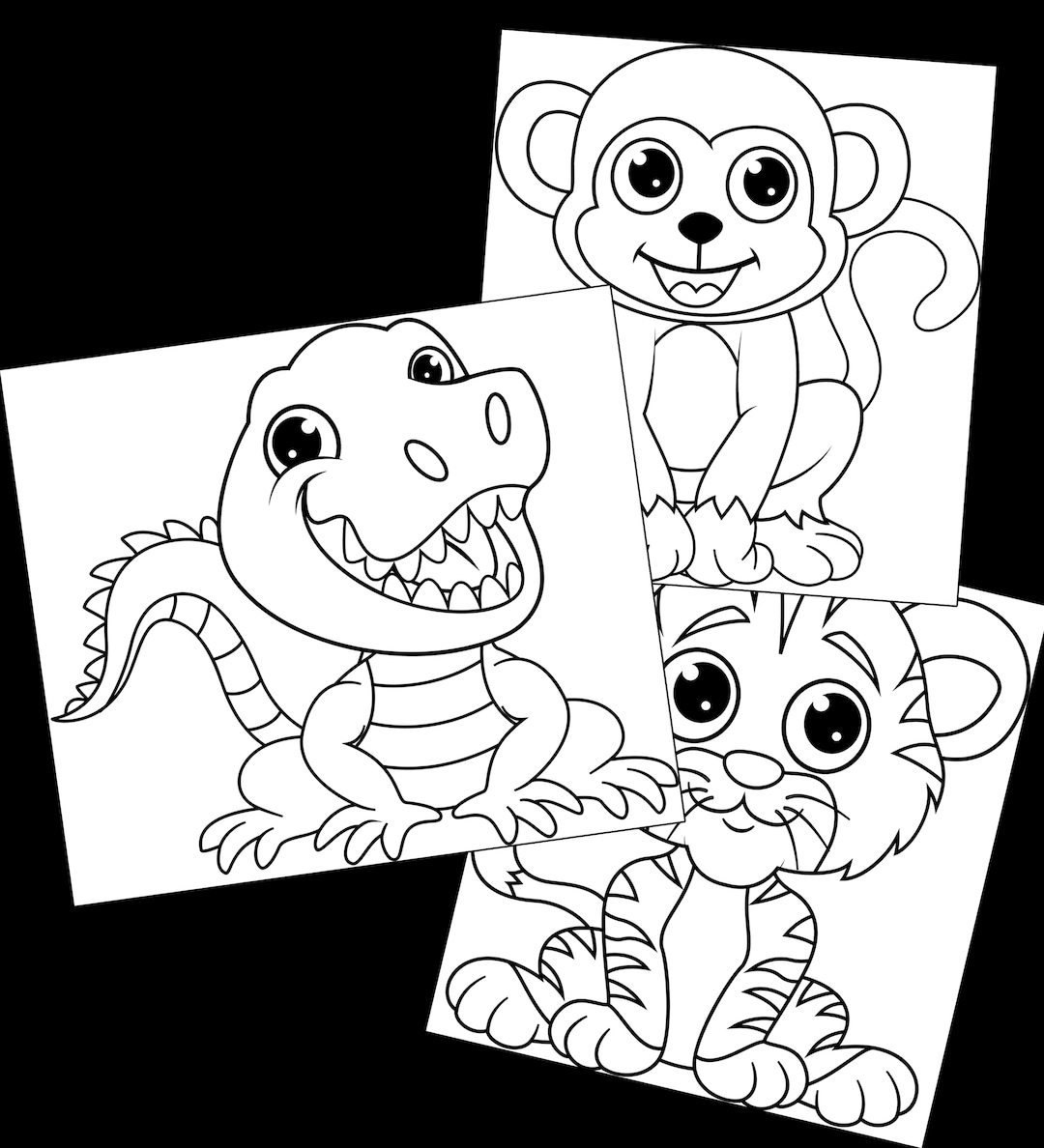 27 Printable Cute Animal Colouring Pages Download - Etsy