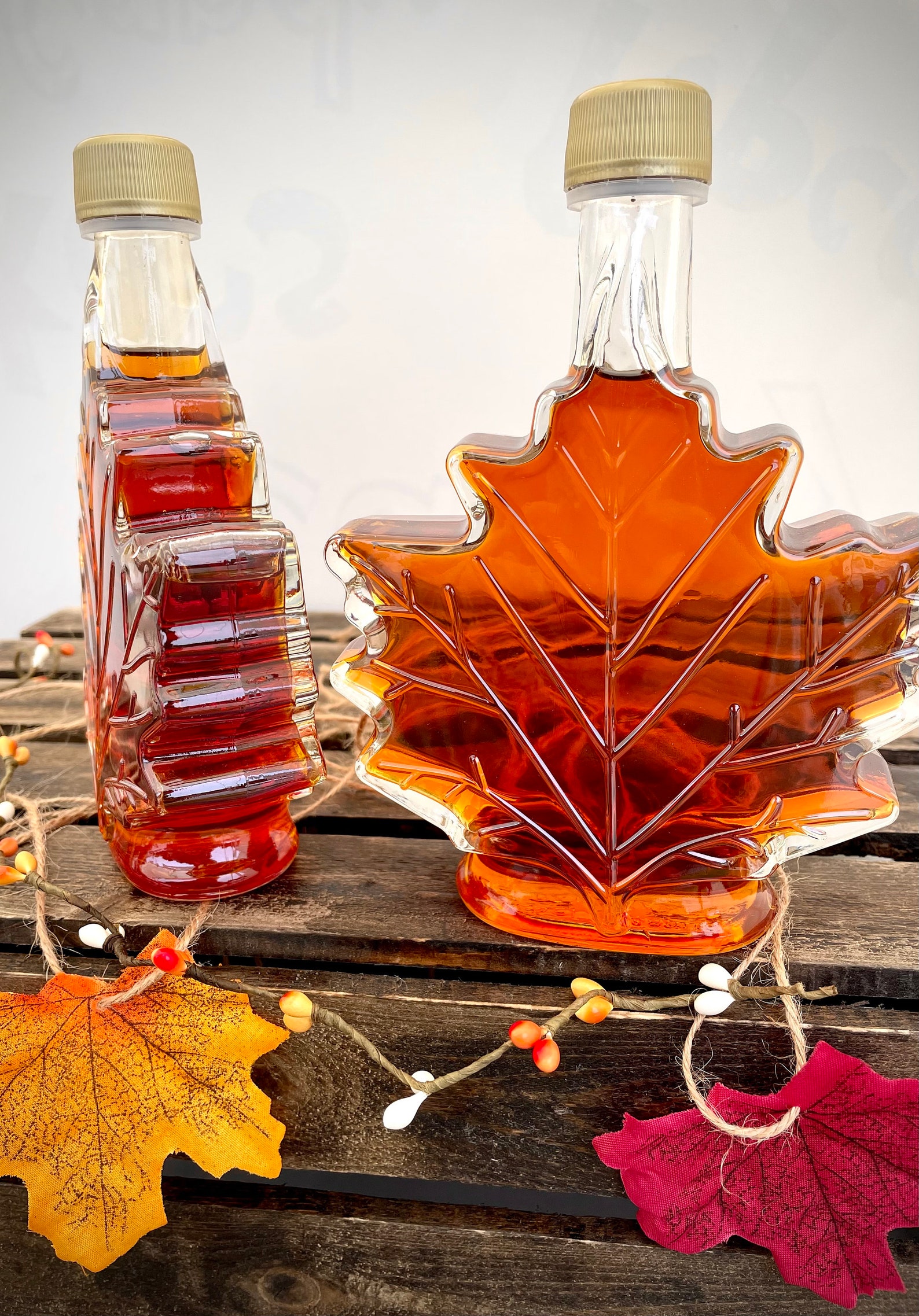 Wisconsin Pure Maple Syrup Maple Leaf Bottle - Etsy