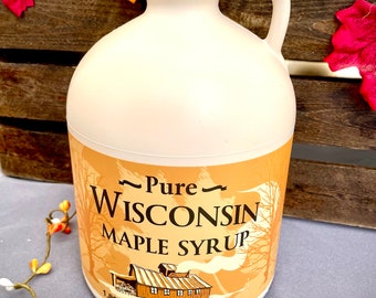 Pure Wisconsin Maple Syrup 1/2 Gallon Grade B - Etsy