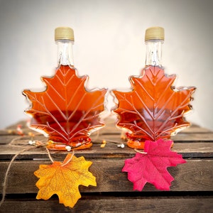 Wisconsin Pure Maple Syrup Maple Leaf Bottle - Etsy