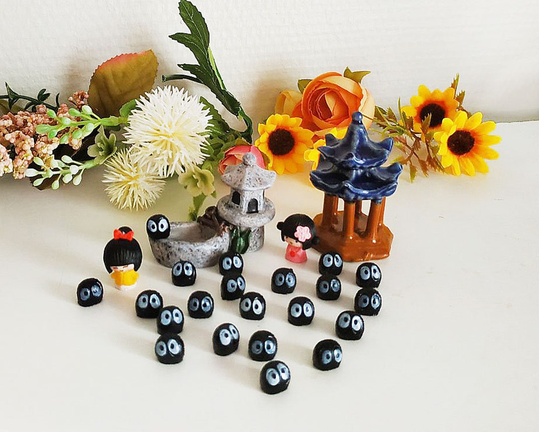 Big-eyed Funny. Figurines of Soot Balls. Sold in Sets of 5 Pieces. Made ...