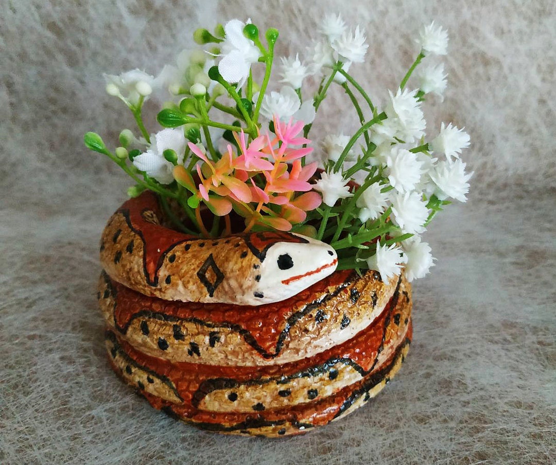 Snake Pot for Succulents and Tillandsias. the Candlestick is Stylish ...