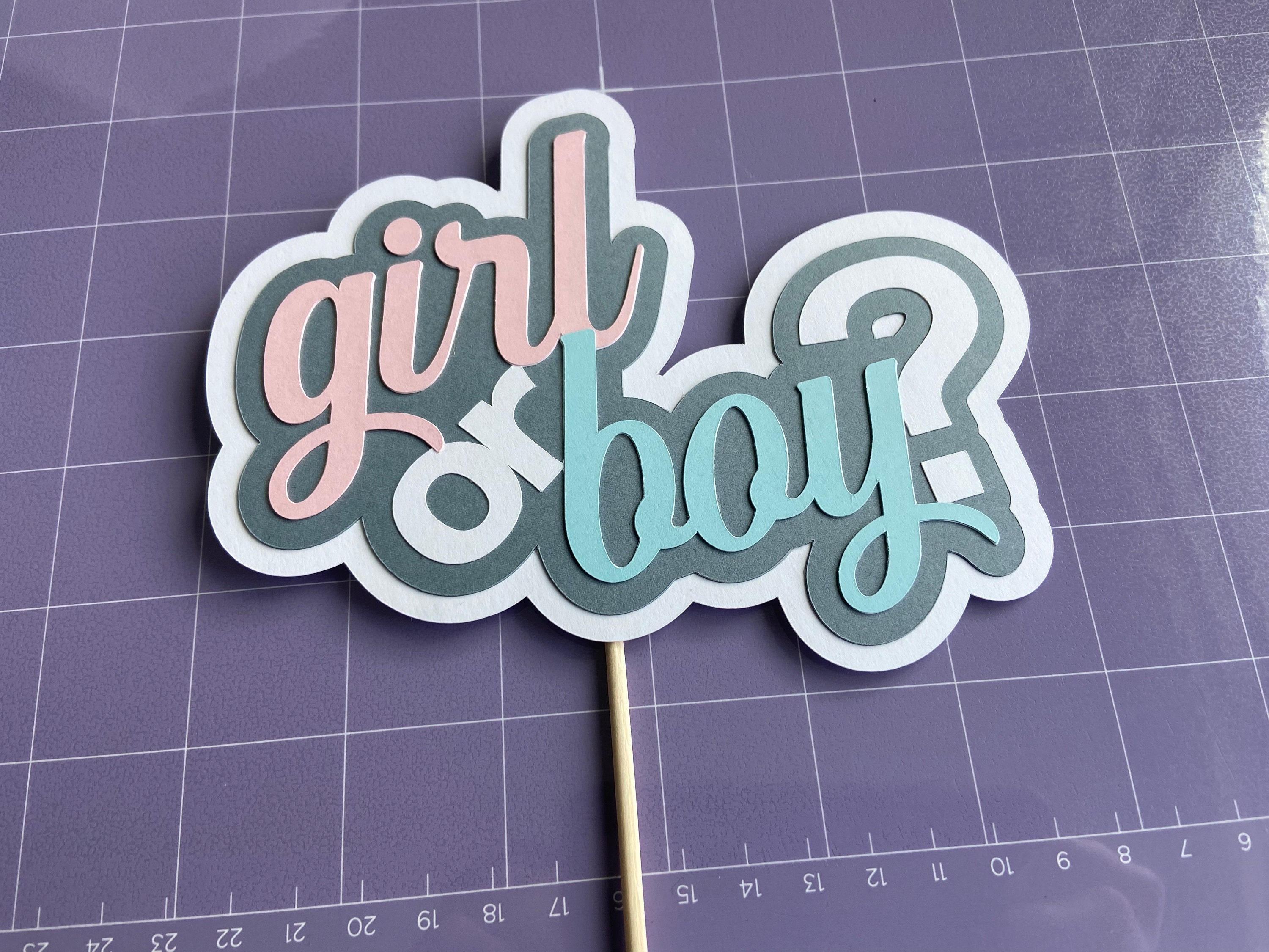 Gender Reveal Cake Topper - Etsy