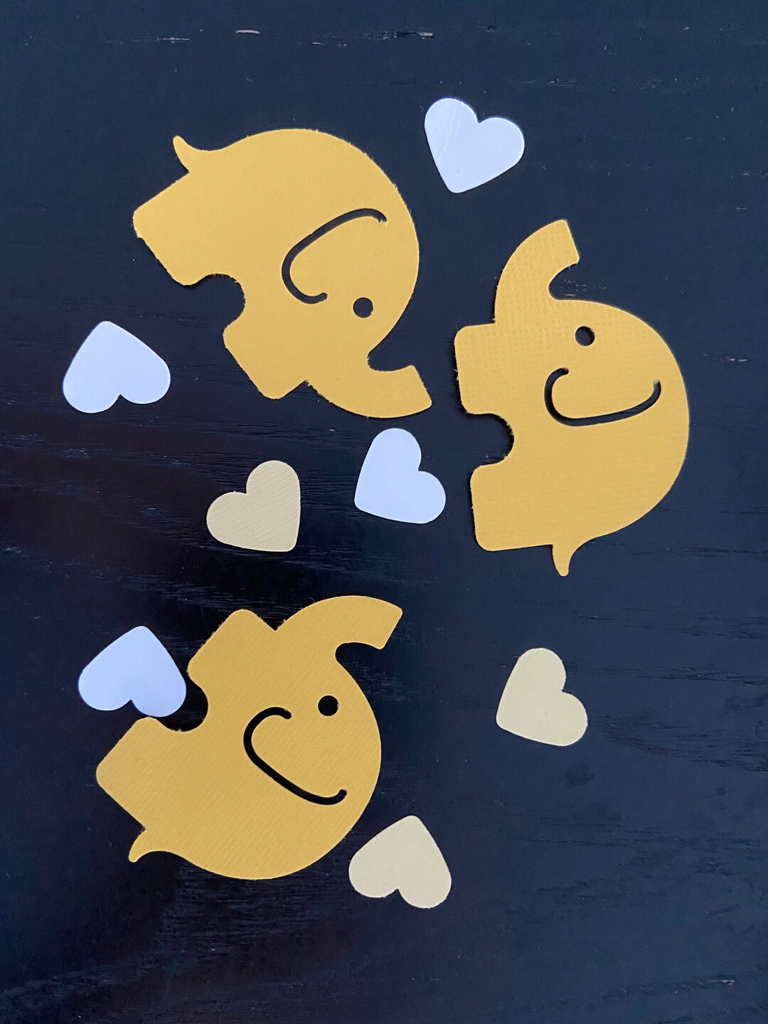 Baby Shower Confetti-elephants and Hearts - Etsy