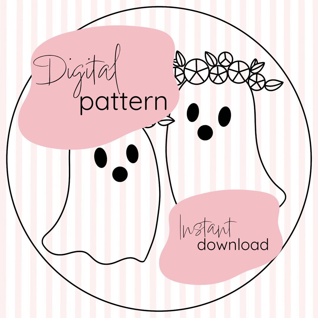 Halloween Ghost Embroidery Pattern / Cute Ghost Embroidery / Ghost ...