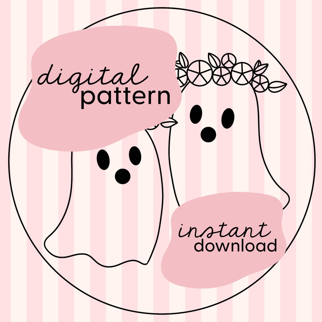 Halloween Ghost Embroidery Pattern / Cute Ghost Embroidery / Ghost ...