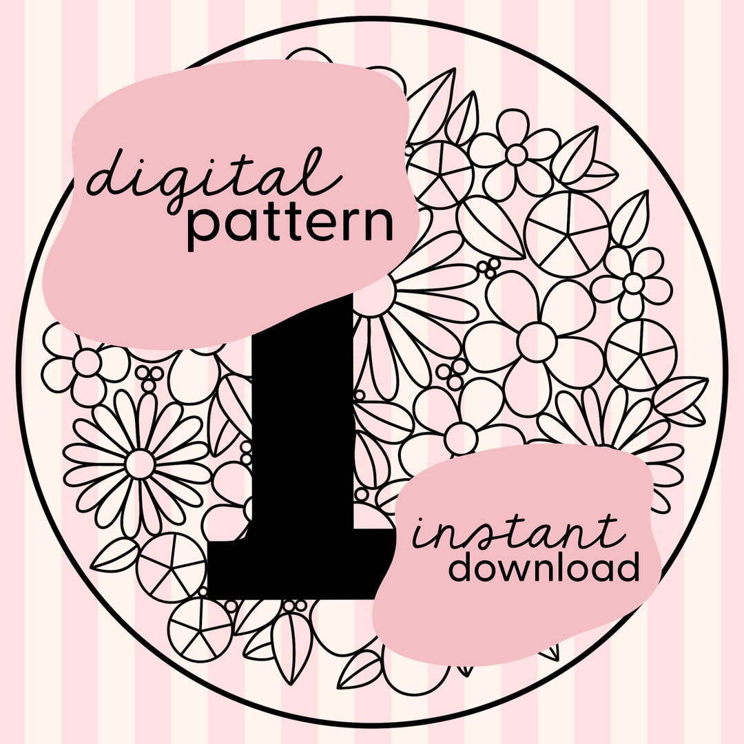 Letter 'L' Embroidery Pattern / PDF Digital Download / Floral ...