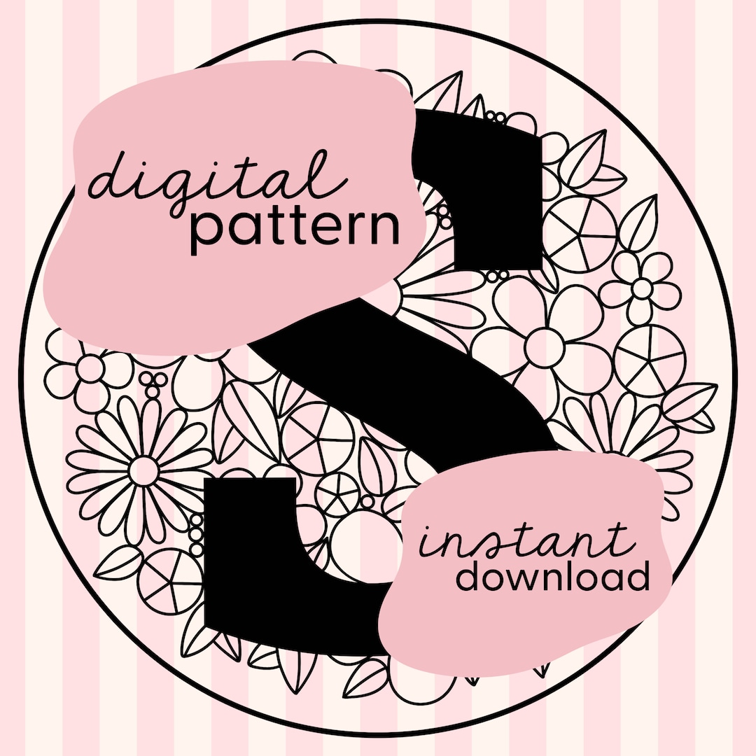 Letter 'S' Embroidery Pattern / PDF Digital Download / Floral ...