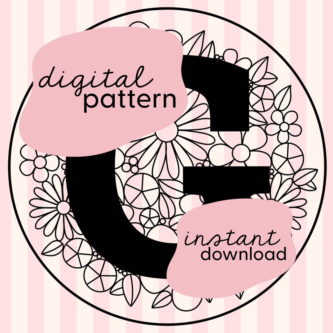Letter 'G' Embroidery Pattern / PDF Digital Download / Floral ...