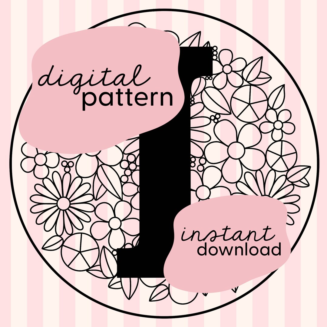 Letter 'i' Embroidery Pattern / PDF Digital Download / Floral ...