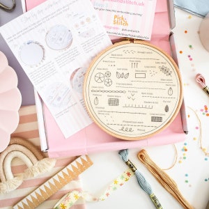 Stitch Along Embroidery Kit / Complete Beginner Embroidery Kit / Pick ...