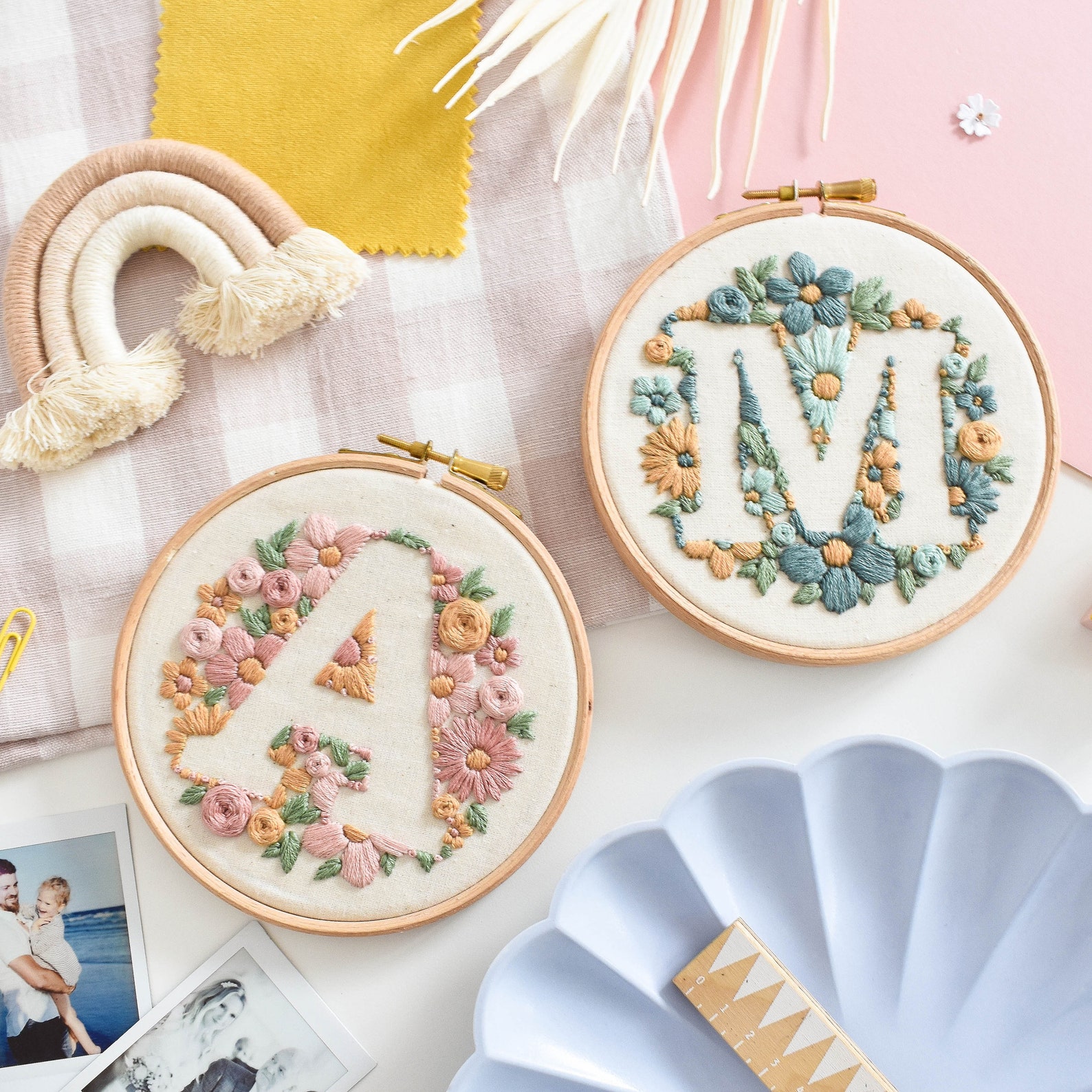 Letter 'H' Embroidery Pattern / PDF Digital Download / Floral ...