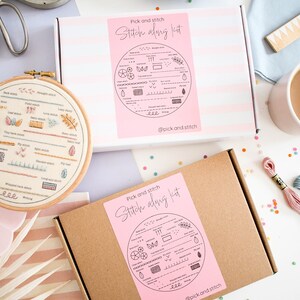Stitch Along Embroidery Kit / Complete Beginner Embroidery Kit / Pick ...
