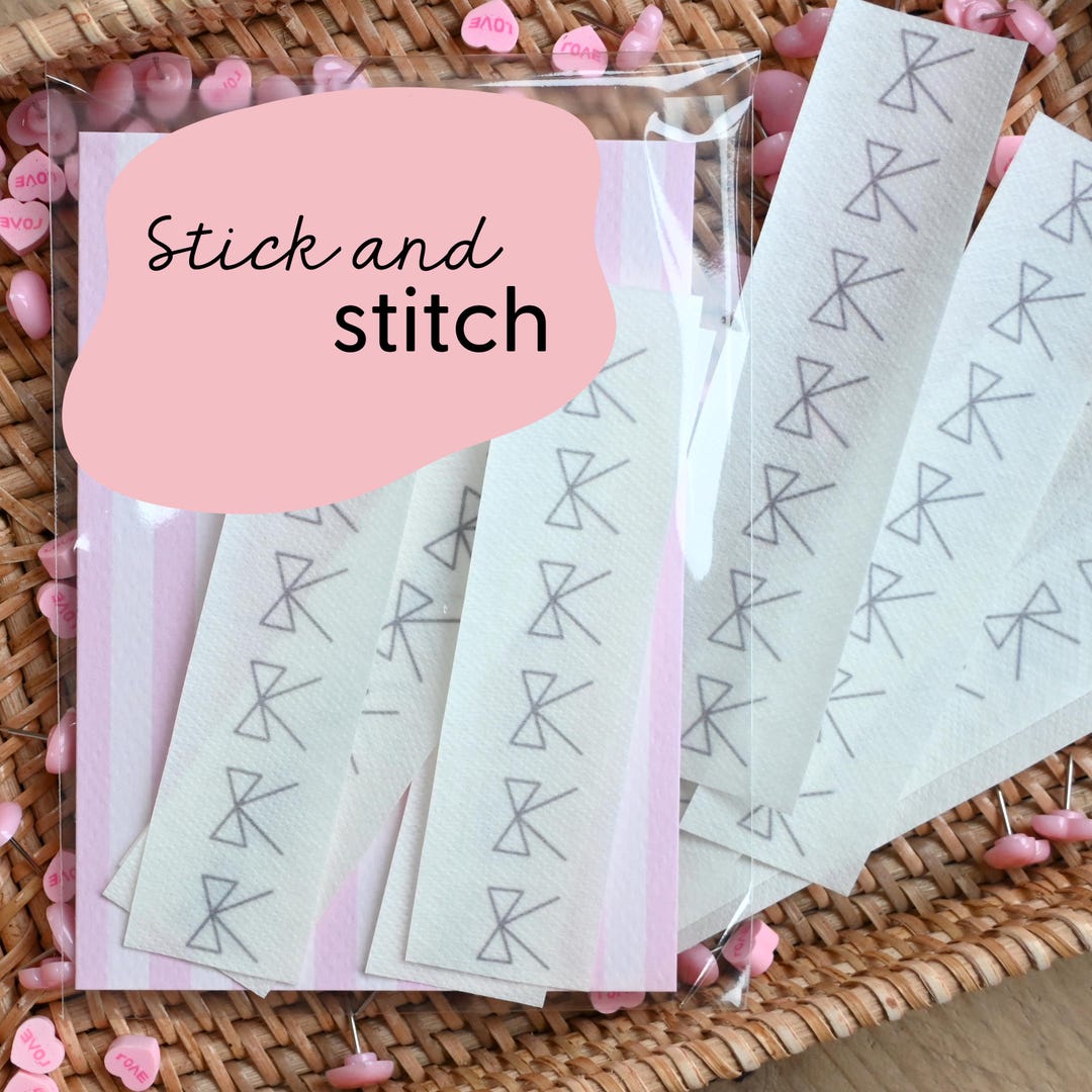 Little Bows Stick and Stitch Embroidery Patches / Cuff Embroidery ...