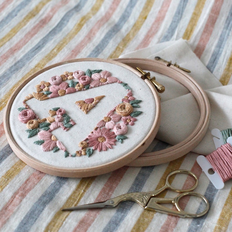 Letter 'P' Embroidery Pattern / PDF Digital Download / Floral ...