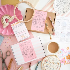 Stitch Along Embroidery Kit / Complete Beginner Embroidery Kit / Pick ...