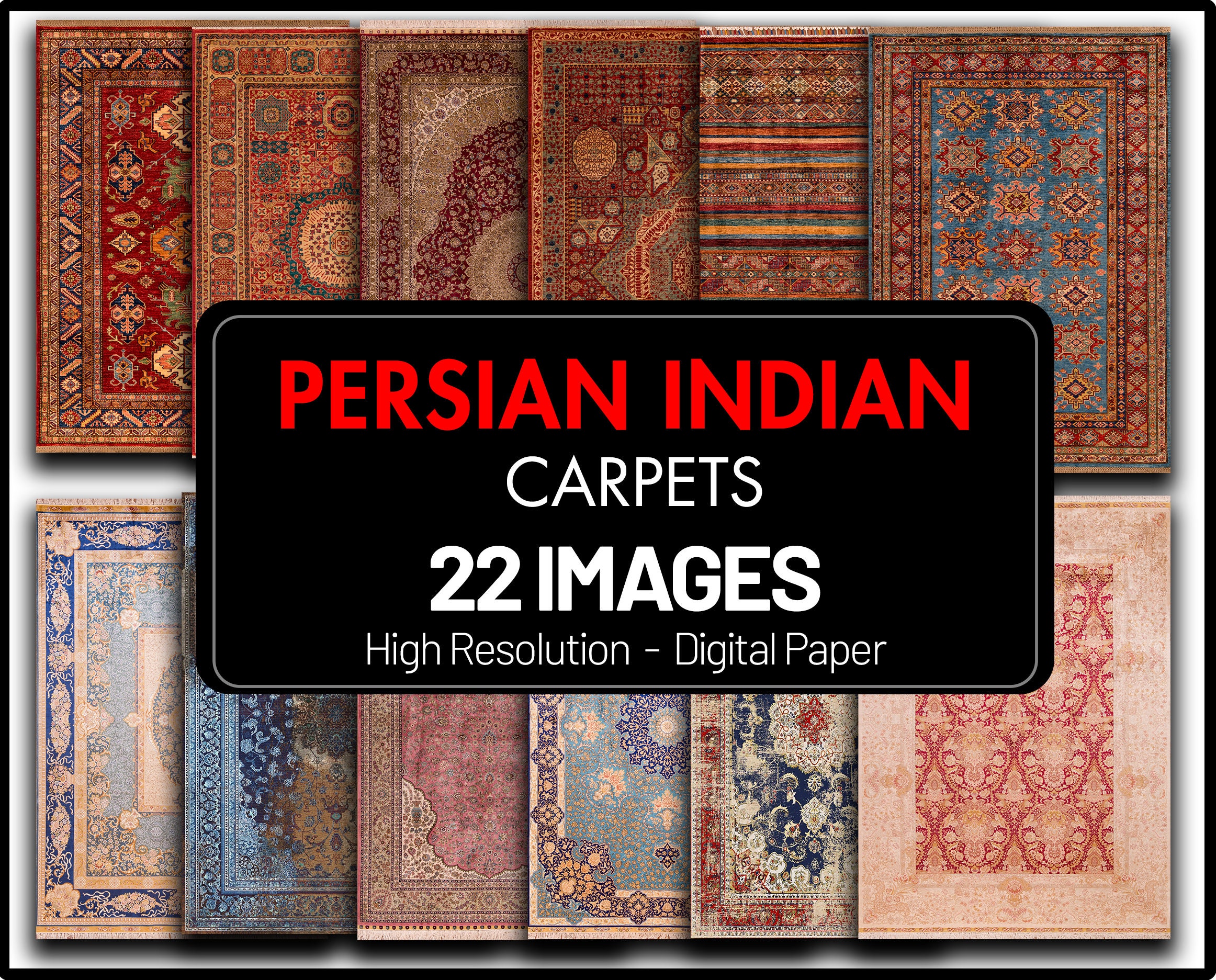 Persian Indian Digital Carpet Package / Instant Download / Ready for ...