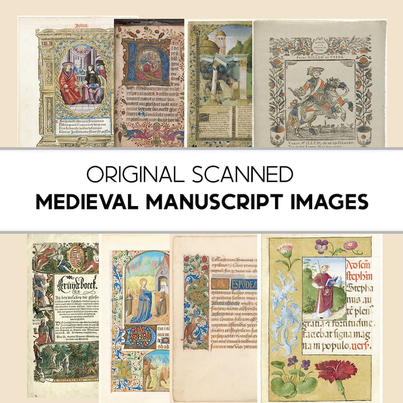 Medieval Manuscript Original Scanned Images, Digital Download ...