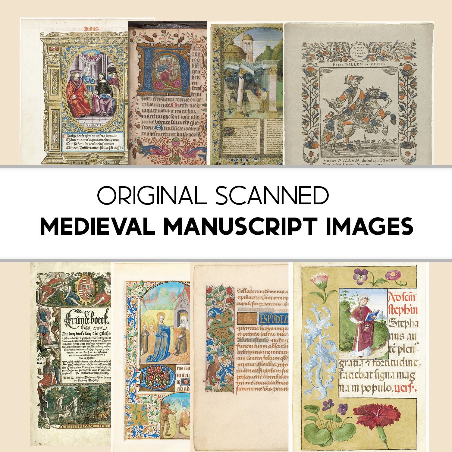Medieval Manuscript Original Scanned Images, Digital Download ...
