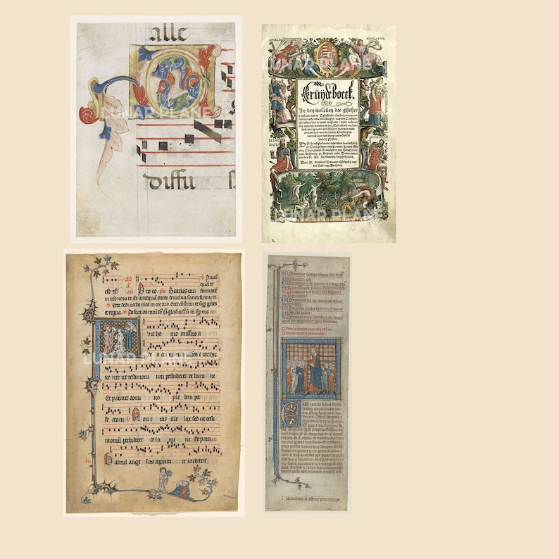 Medieval Manuscript Original Scanned Images, Digital Download ...