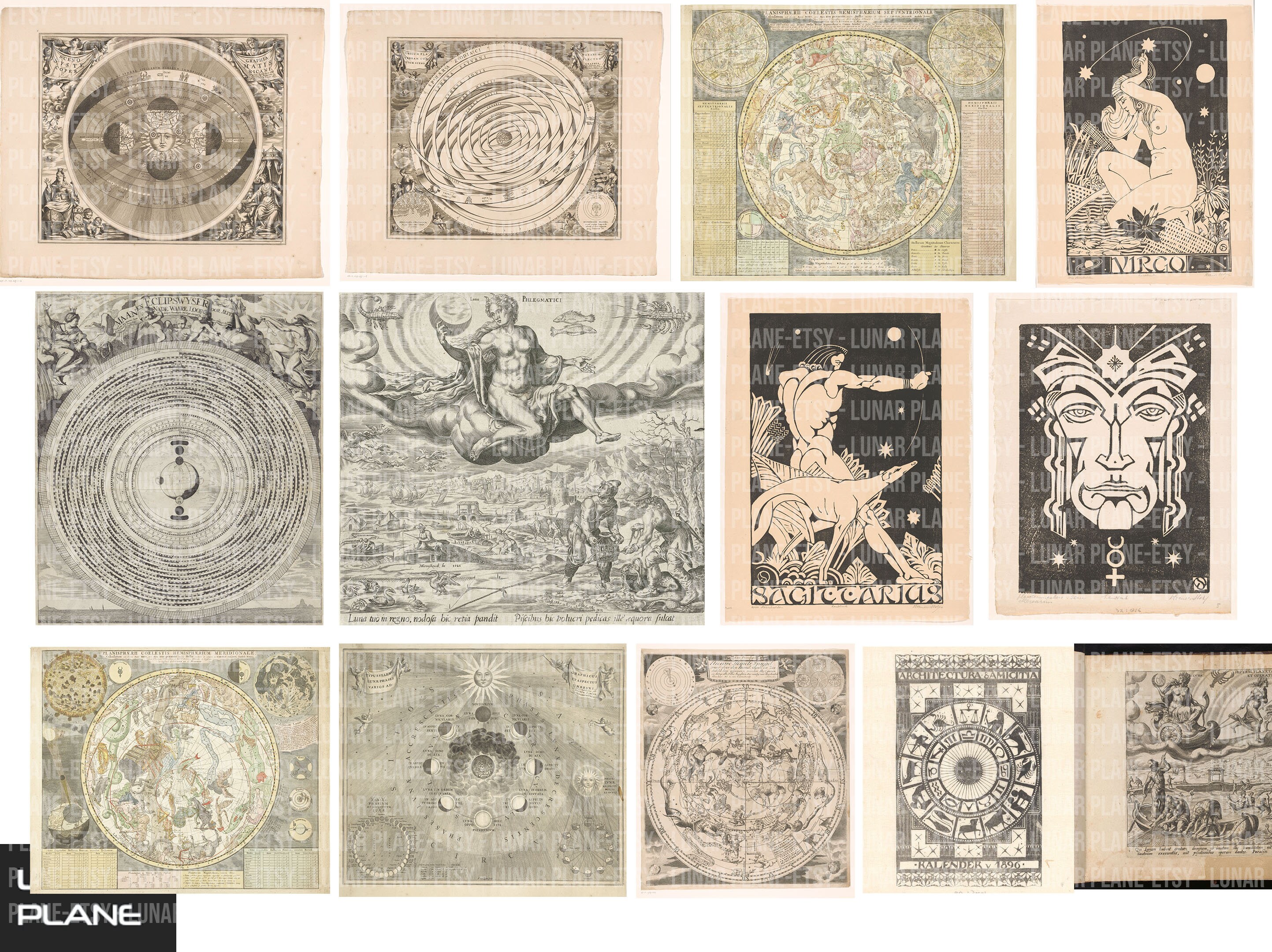 Medieval Astronomy Astrology Encyclopedia: 50 Images (digital Download ...