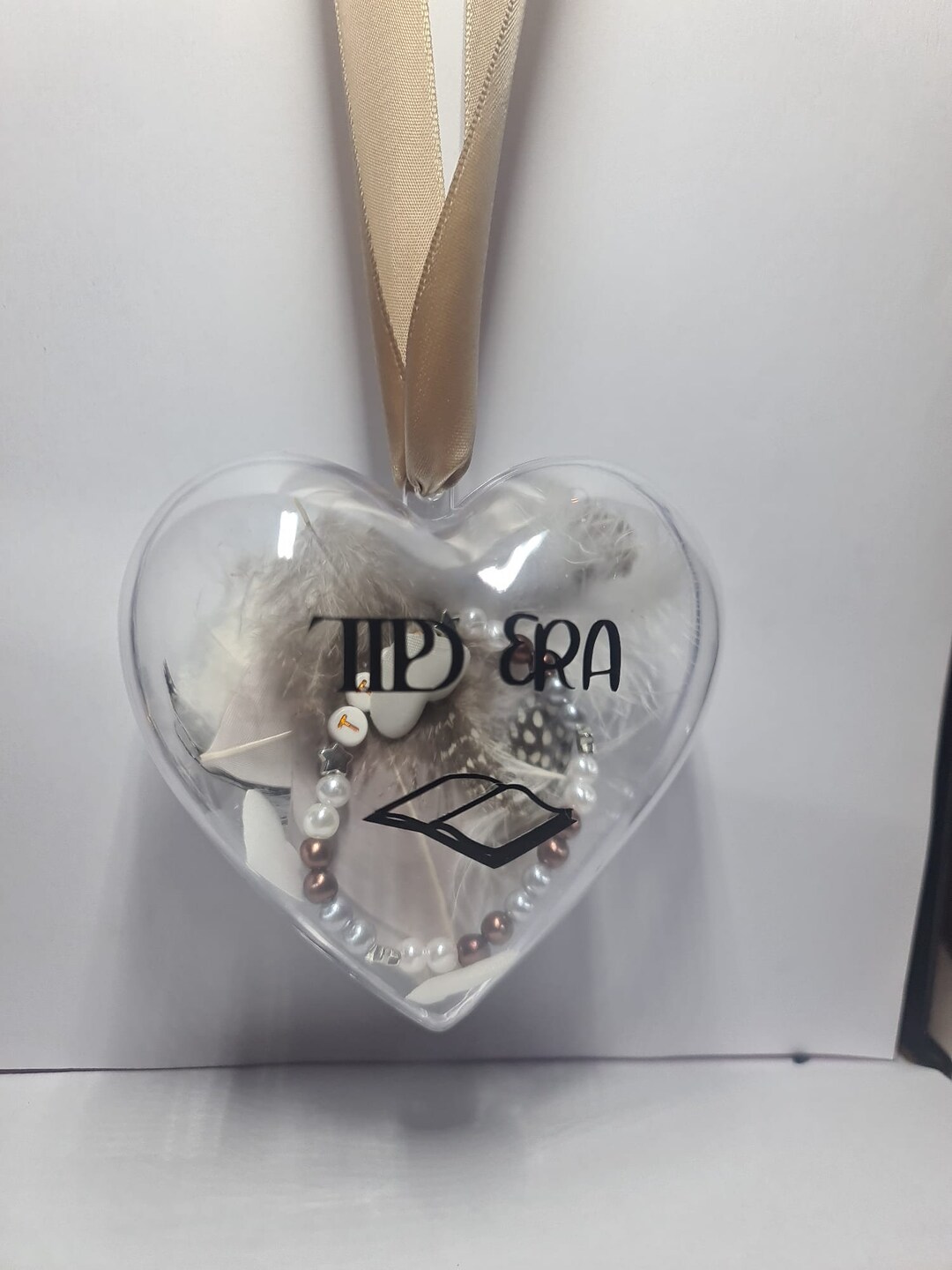Taylor Swift Ttpd Heart Hanging Decoration With Charm Bracelet - Etsy