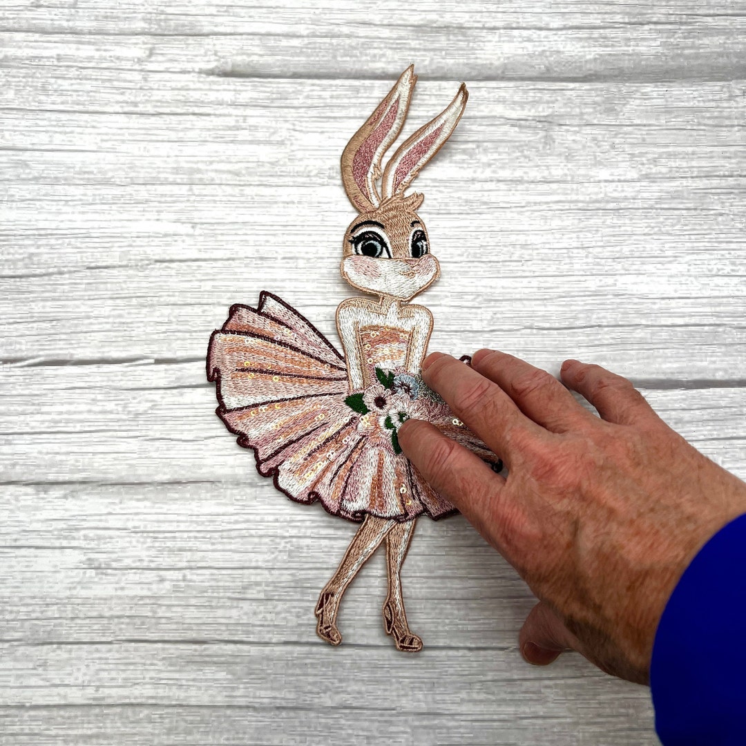 Pink Dancing Bunny Rabbit Patch - Etsy