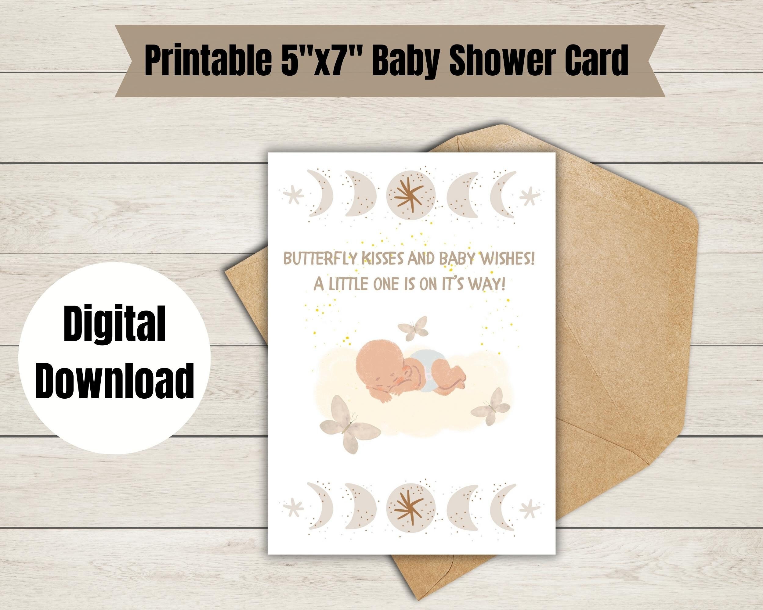 Printable Gender-neutral Baby Shower Card Digital Baby - Etsy