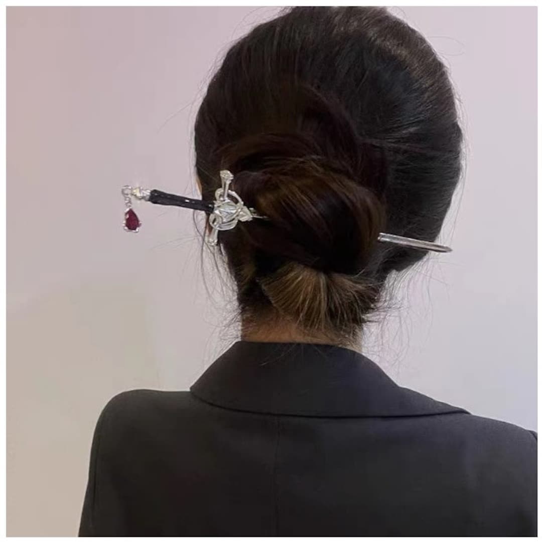 Sword Hairpin Hair Stick Ruby Pendant Sword Hairpin Chinese - Etsy